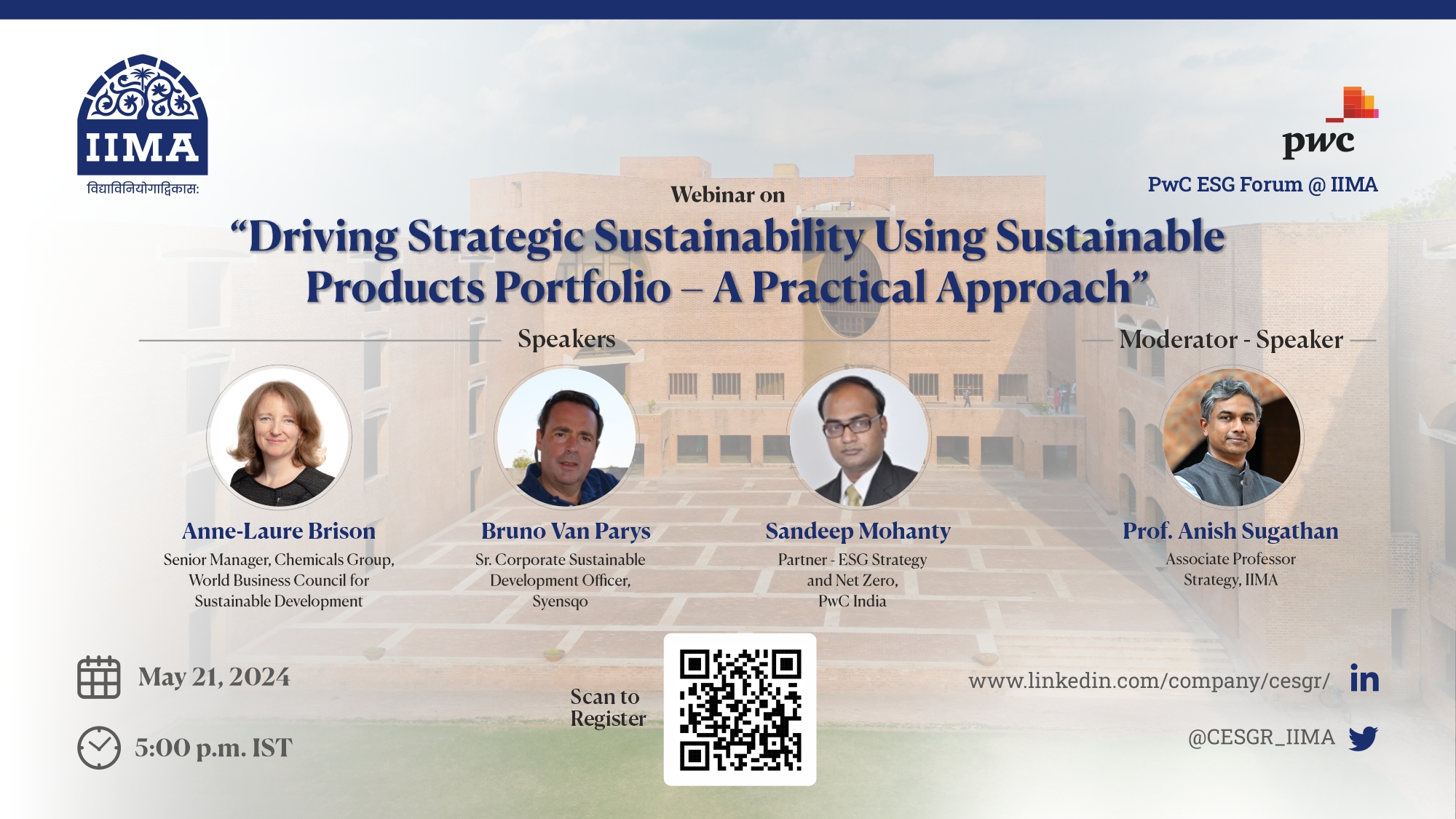 Webinar on "Driving Strategic Sustainability Using Sustainable Products Portfolio: A Practical ...